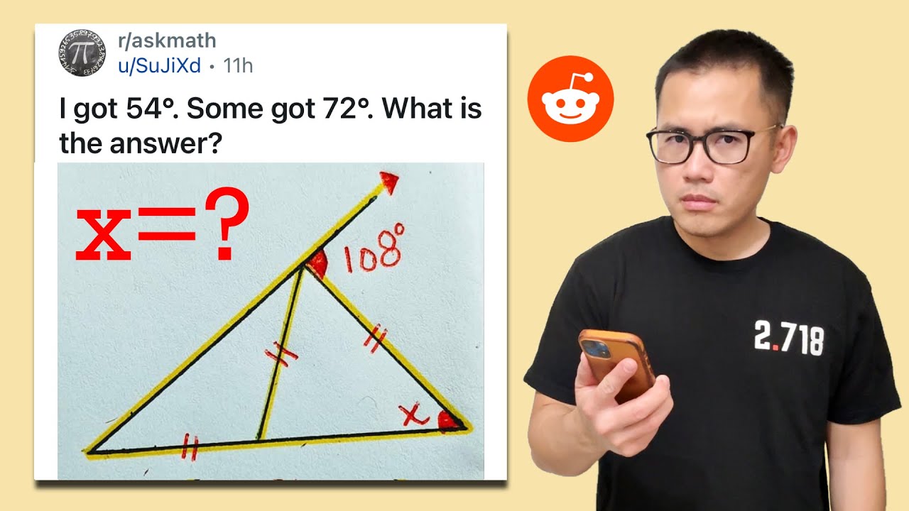 I got 54. Some got 72. What is the answer? Find the missing angle! Reddit geometry r/askmath ...