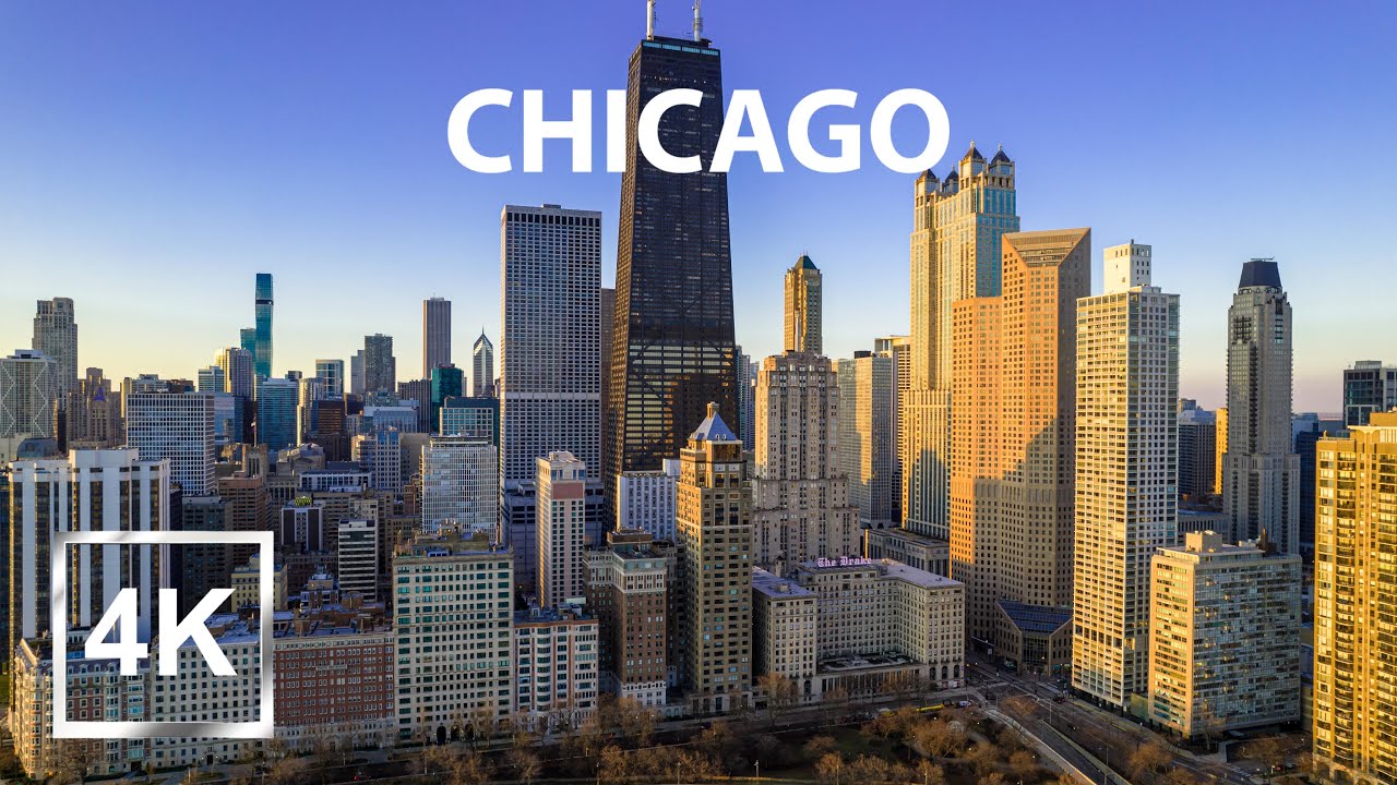 4K Drone Video of Downtown Chicago at Sunrise - Jarico - Island - No ...