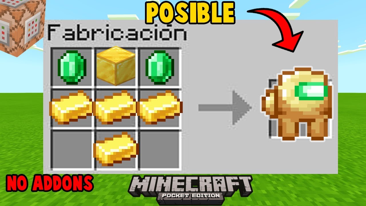 👉COMO CREAR CRAFTEOS PERSONALIZADOS CON BLOQUES DE COMANDO EN MINECRAFT BEDROCK (NO ADDONS ...