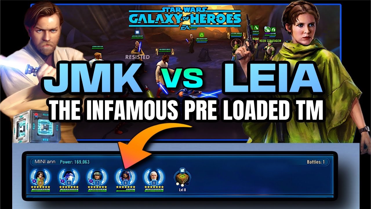 [5v5] JMK vs LEIA w/PRE LOADED TM - SWGOH. TW - YouTube
