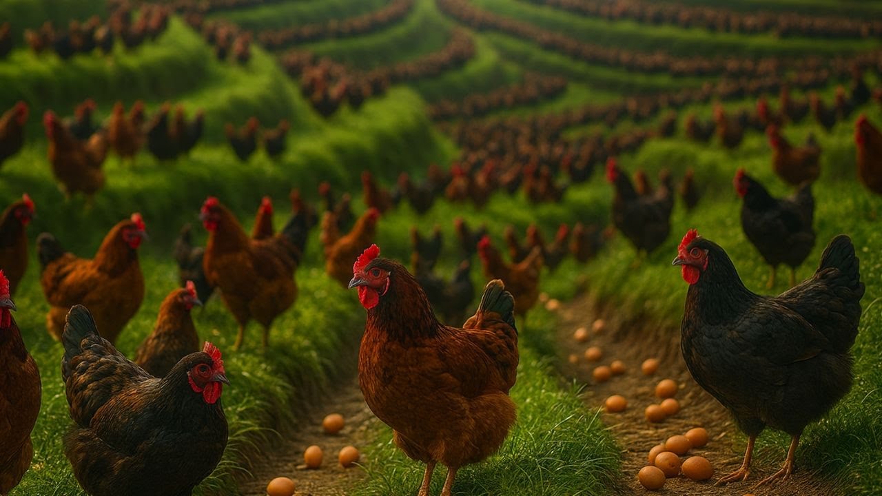 Inside a Modern Poultry Farm: 1 Million Eggs a Day.How a Chicken Farm ...