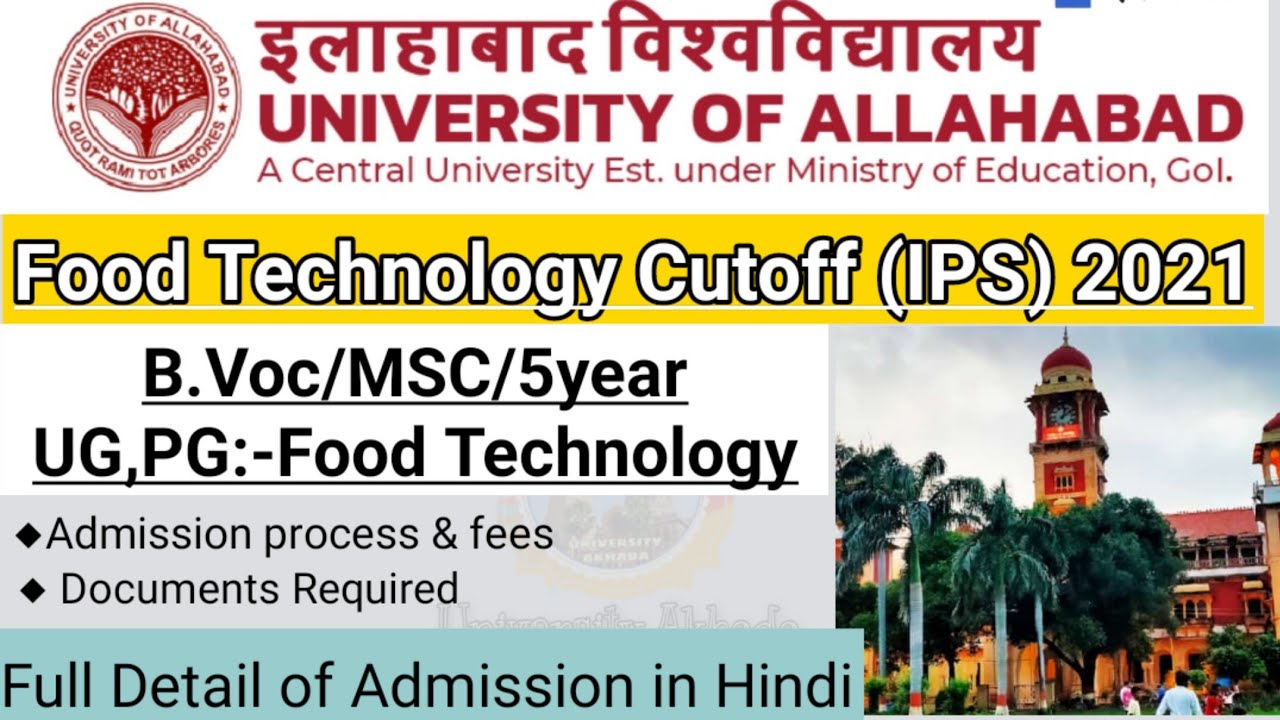 Food Technology All Courses Cutoffs//B.voc/UG/PG/MSC//Documents/Fees ...
