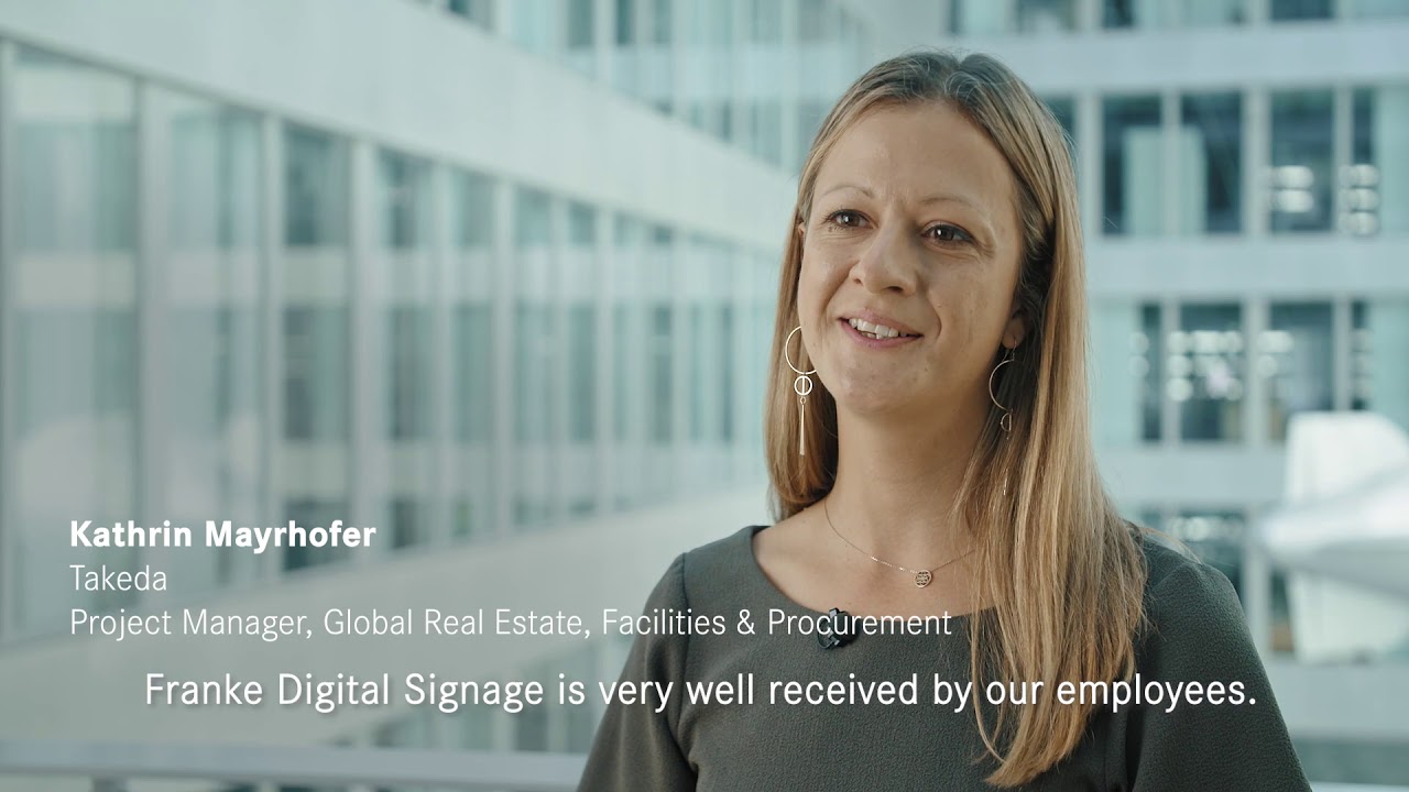 Franke Digital Signage - Case Study Office (Takeda) - YouTube