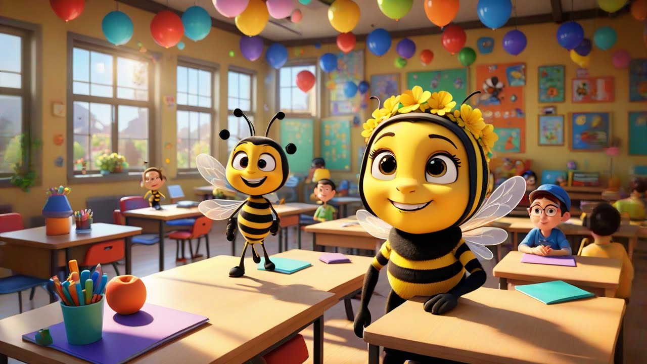 Benny Bee Flies to School | Fun Learning Adventure Song for Kids ...