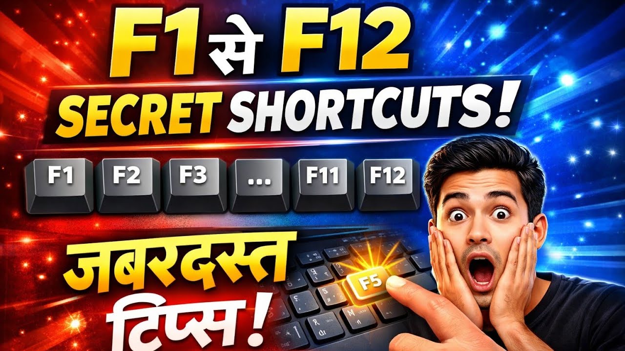 F1–F12 Function Keys Full Explained in Hindi I Computer Exam Ke Liye F1 ...