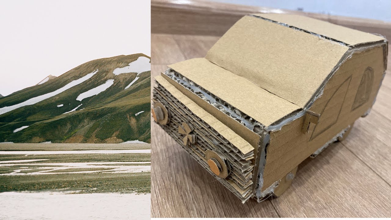 [Diy - Crafts] How to make a car with a super cute carton - YouTube