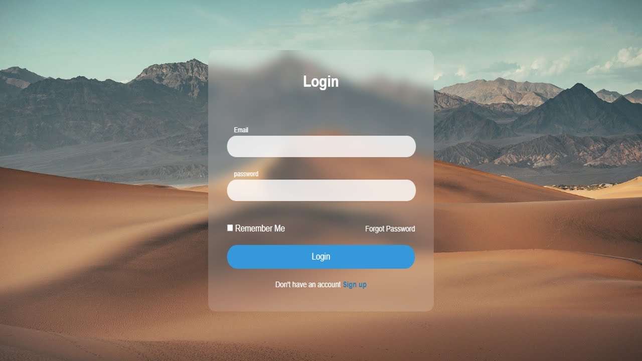 Learn to Code a Simple Yet Beautiful Login Page. - YouTube
