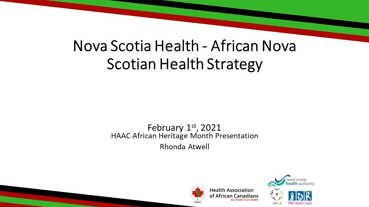 African Heritage Month: African Nova Scotian Health Strategy ...