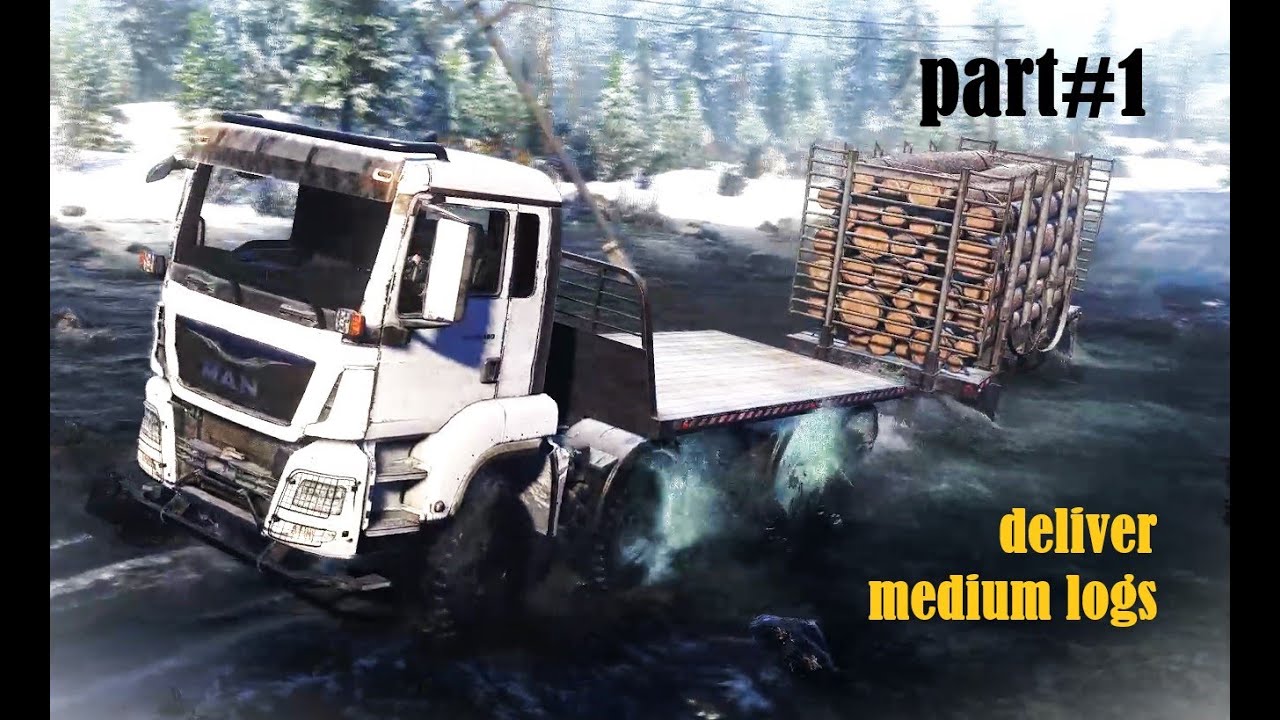 snow runner deliver medium logs #part1 #gameplay - YouTube