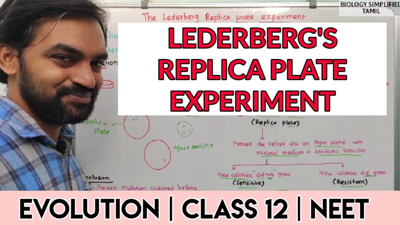 Lederberg's Replica plate Experiment | Evolution | Senthilnathan - YouTube