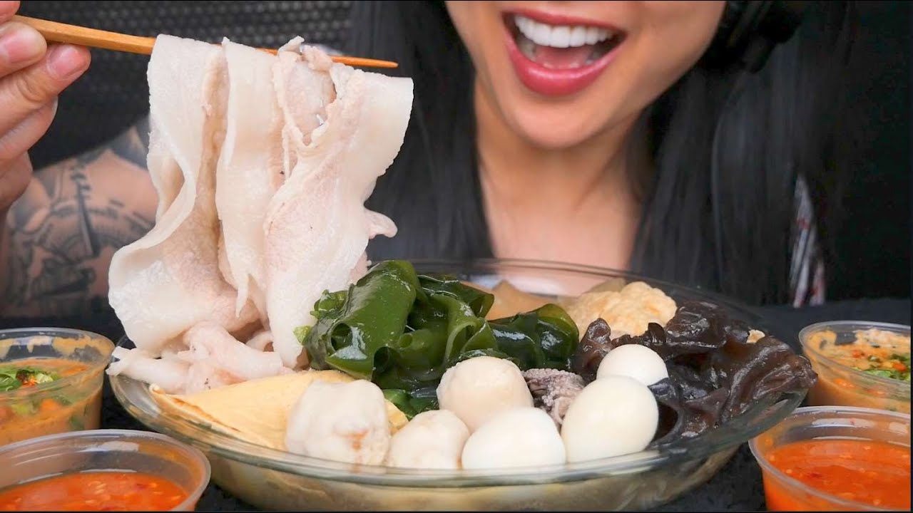 DELICIOUS PORK SHABU (ASMR EATING SOUNDS) NO TALKING | SAS-ASMR - YouTube