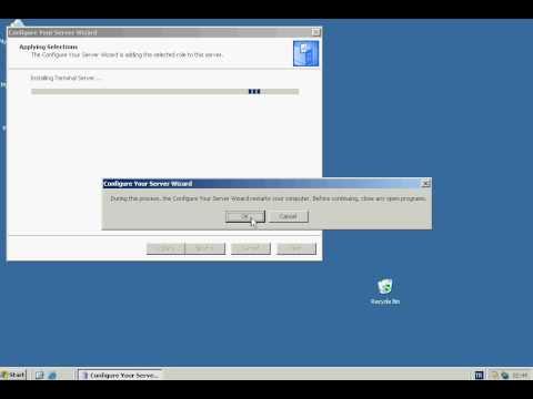 Windows Server 2003 - Terminal Server Installation - YouTube