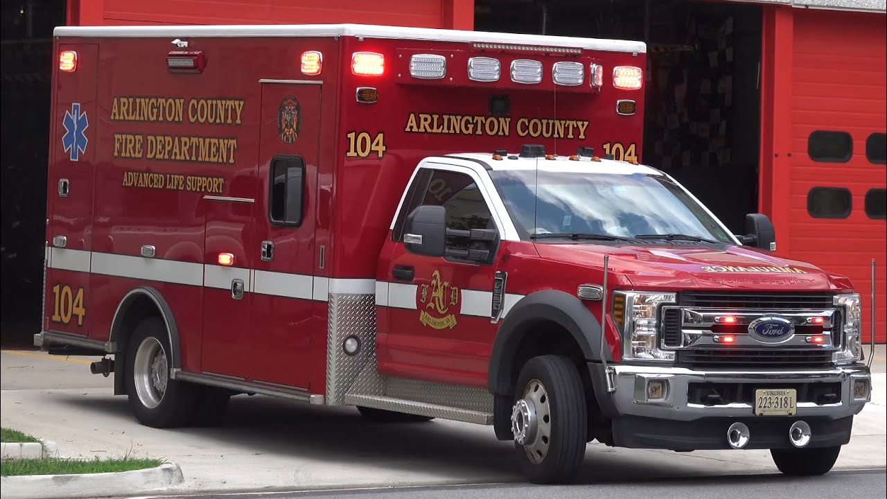 Arlington County Fire Department Medic 104 Responding - YouTube
