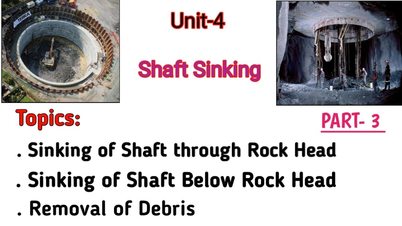 Sinking of shaft through Rock Head & below the Rock Head | Removal of ...