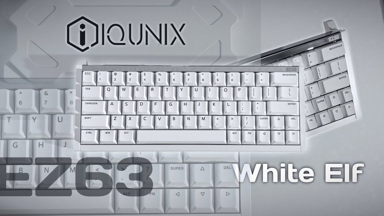 IQUNIX EZ63 White Elf unboxing and quick review | Wooting killer but ...