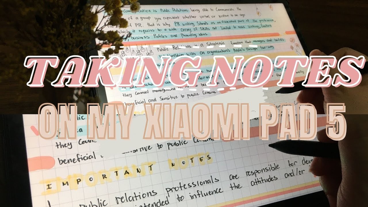 How I take notes on my Xiaomi Pad 5 pt. 1 (Minimal and aesthetic *lol I ...