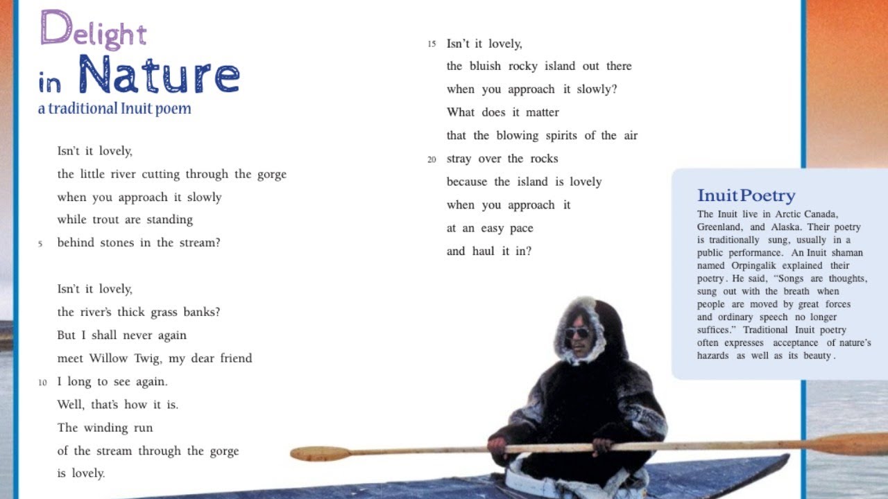 Thurs., Oct. 8: Poem "Delight in Nature" and Theme handout - YouTube