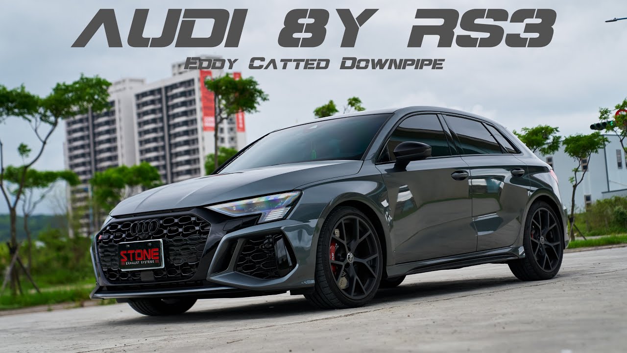 Audi RS3 8Y EA855EVO4 GPF / Stone Catted Downpipe Sound - YouTube