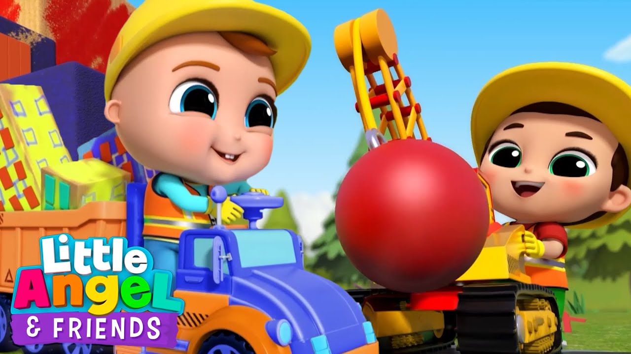 Construction Workers Song | Little Angel And Friends Kid Songs - YouTube