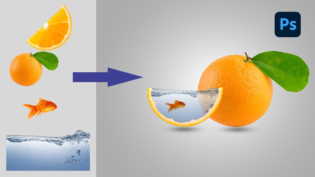 How to Design Beautiful Orange Photoshop Image in few minutes - YouTube