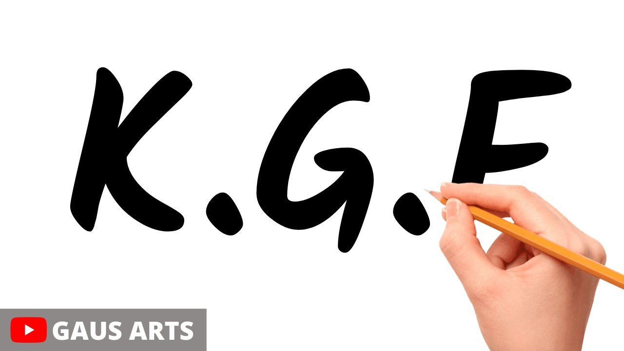 [VERY EASY] How to draw KGF YASH from word KGF | Challenge day 77 ...