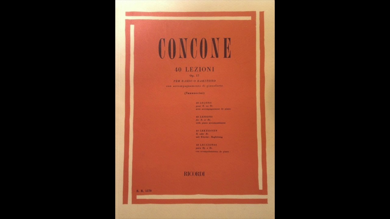 Concone 40 lezioni op. 17 per Basso o Baritono - n 2 intstrumental ...