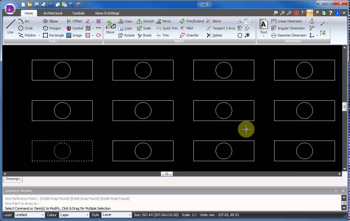 Draft it - Rectangular Array - YouTube