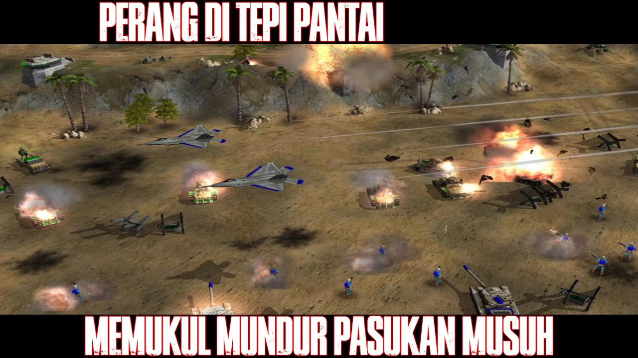ROKET PERANG PANTAI!! PUKUL MUNDUR SEMUA PASUKAN MUSUH - Command And ...