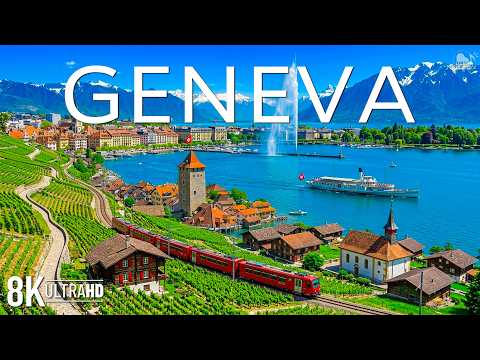 Geneva in 8K Ultra HD | Stunning Nature, Peaceful Piano & Mountain Serenity | Video 8K UHD
