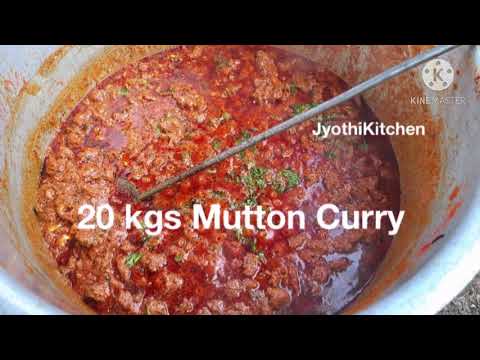 Sehen Sie, wie die Caterer das Hammelcurry zubereitet haben!! 20 kg Hammelcurry von Caters!! Hamm...