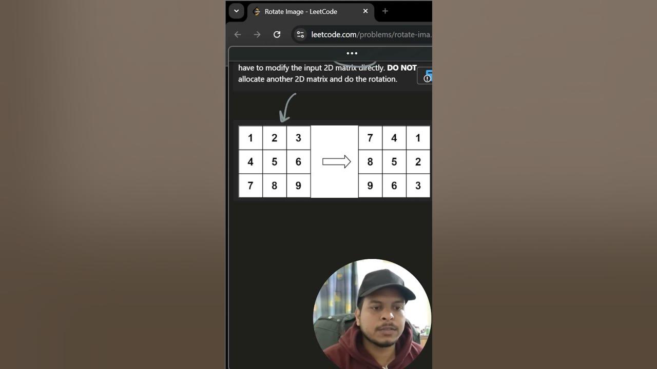 Rotate Image | Leetcode 48 | Hindi Solution - YouTube