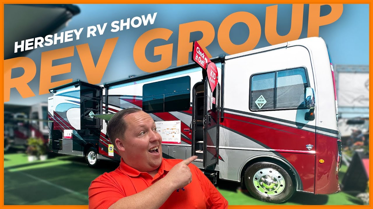 The BEST Class A Display at Hershey RV Show REV GROUP! - YouTube