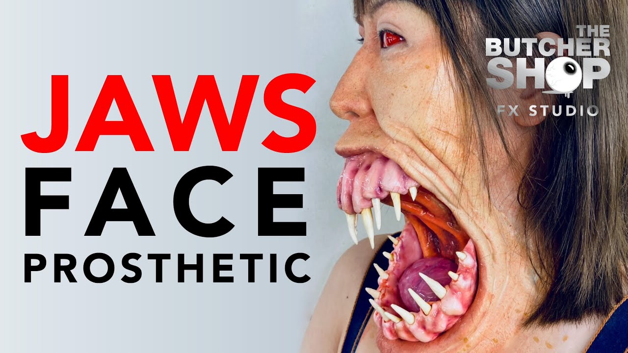 SFX JAWS Facial Prosthetic Time Lapse Transformation - YouTube
