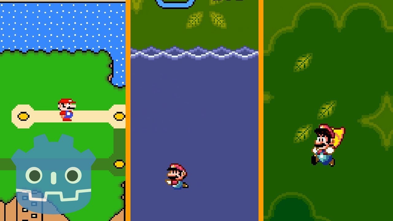 Godot - Super Mario World #5 - Overworld, Swimming, Piranha, Yoshi ...