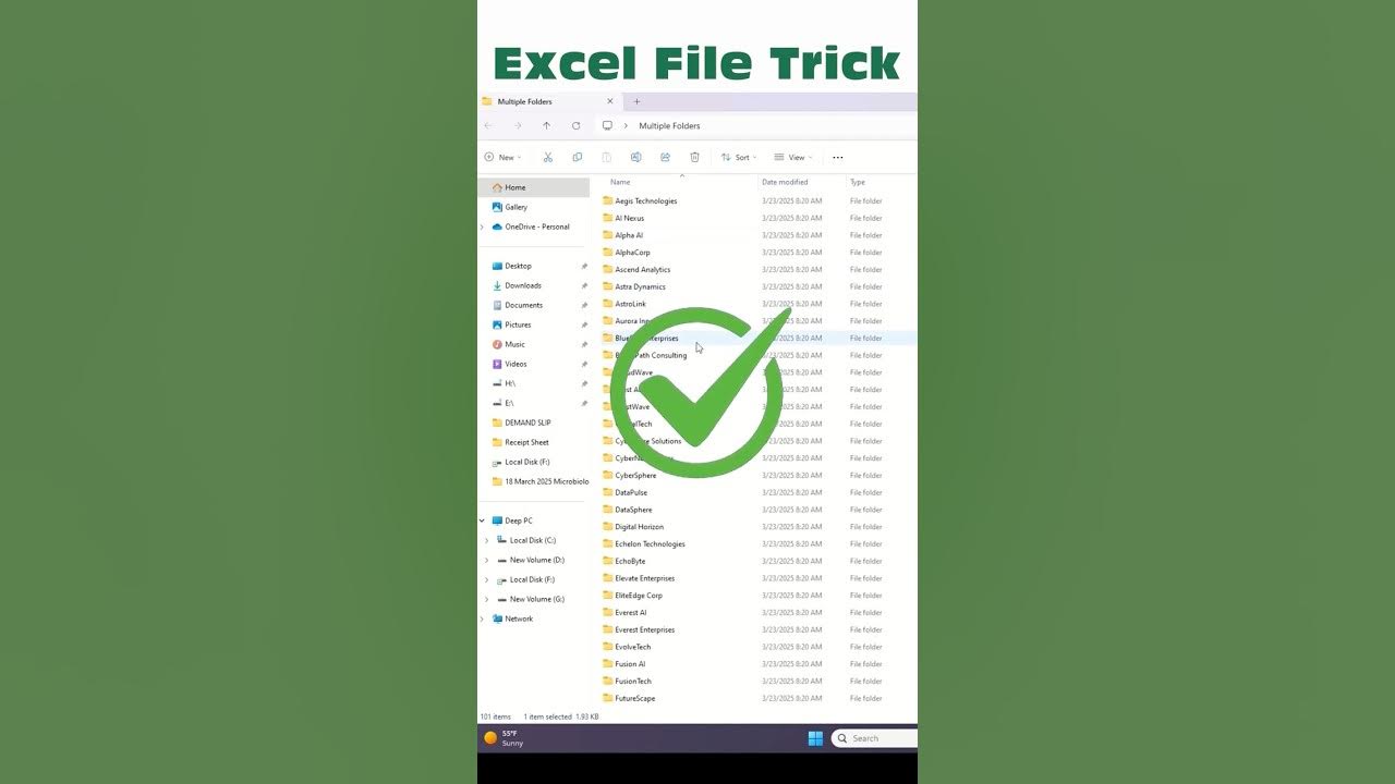 Create 100 Folders in Minute🤯 Super Fast Trick! #shorts #TechTricks #WindowsTips # ...