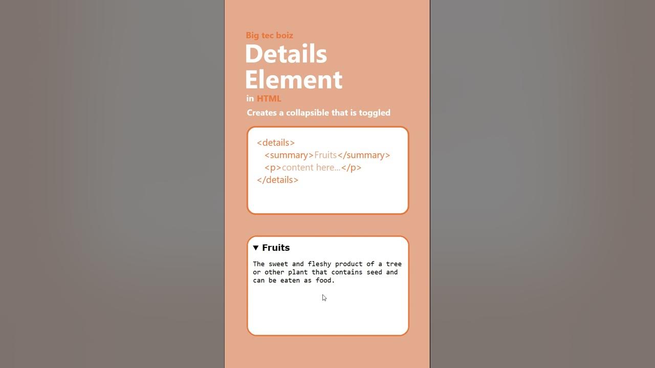 Details Elements In Html Code Css Html Coding Html5 Frontend Htmltutorial Css3 Htmlcss 2689