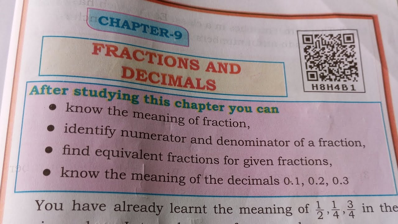 ||4th std maths||chapter-9 Fractions And Decimals|| full answer 🐼 - YouTube