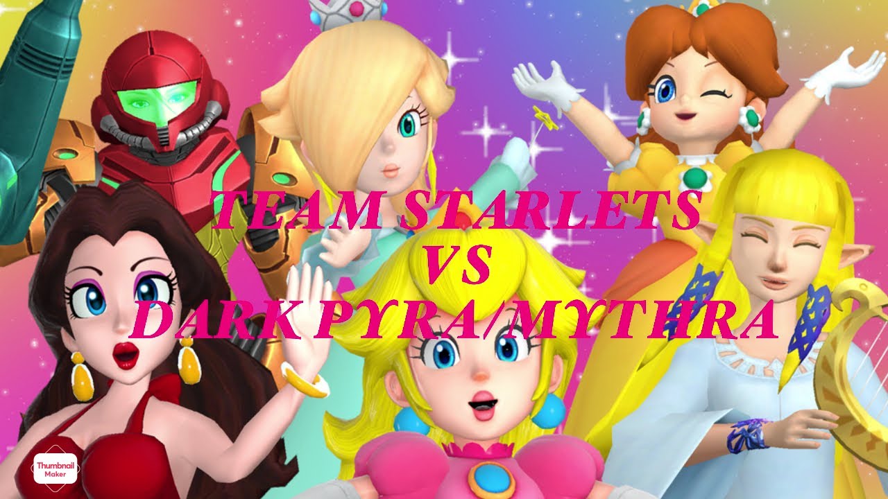 SSBU - Team Starlets vs Dark Pyra/Mythra - YouTube