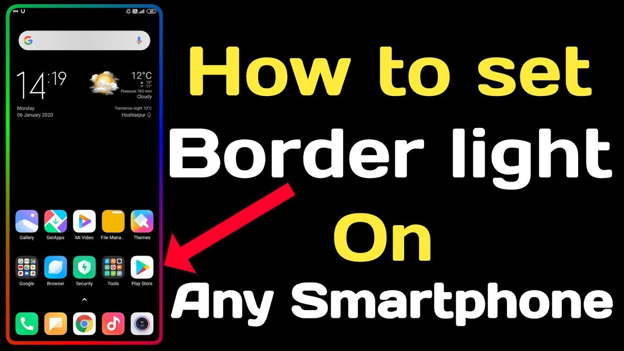How to set border light on any android smartphone || border light ...