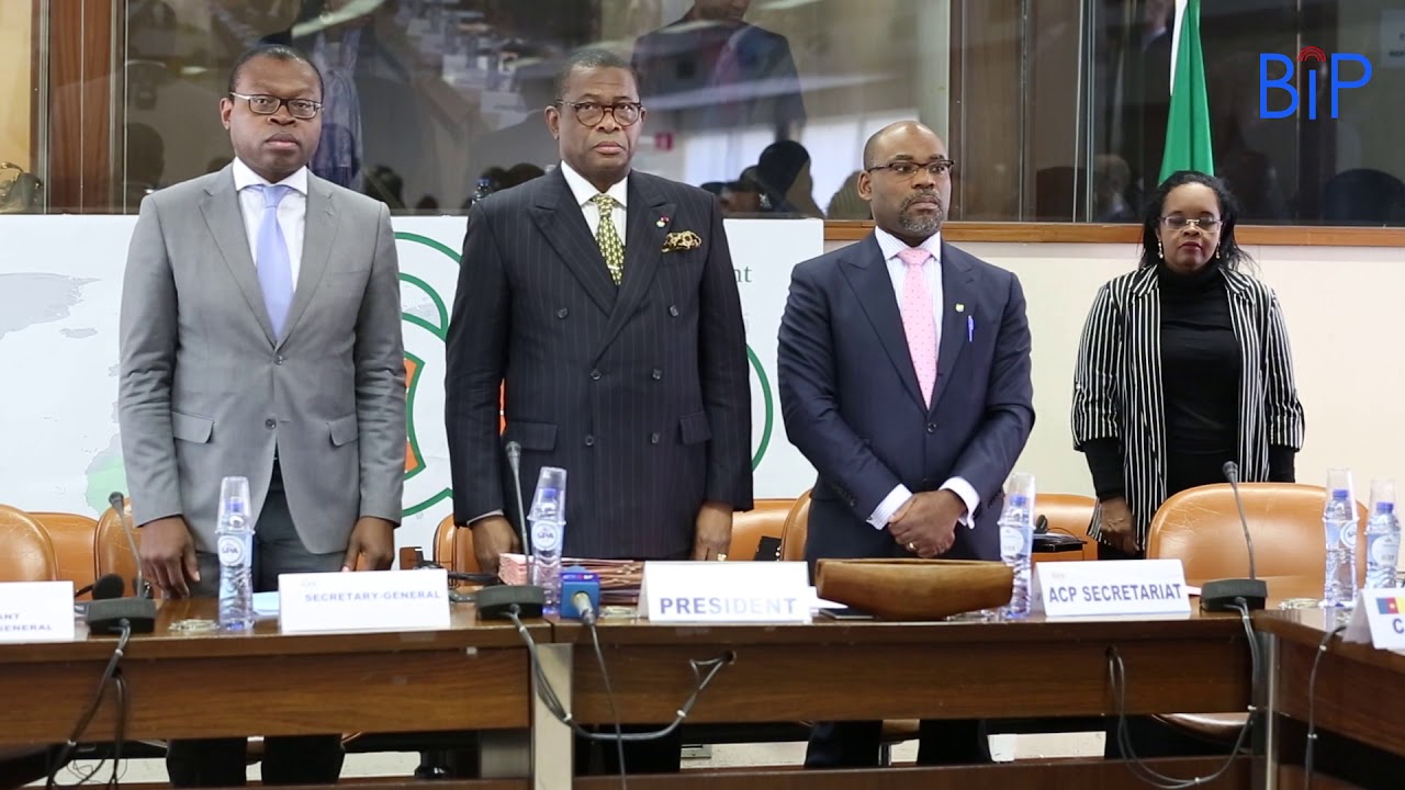 Joseph Owona Kono préside sa première Assemblée Parlementaire ACP - YouTube
