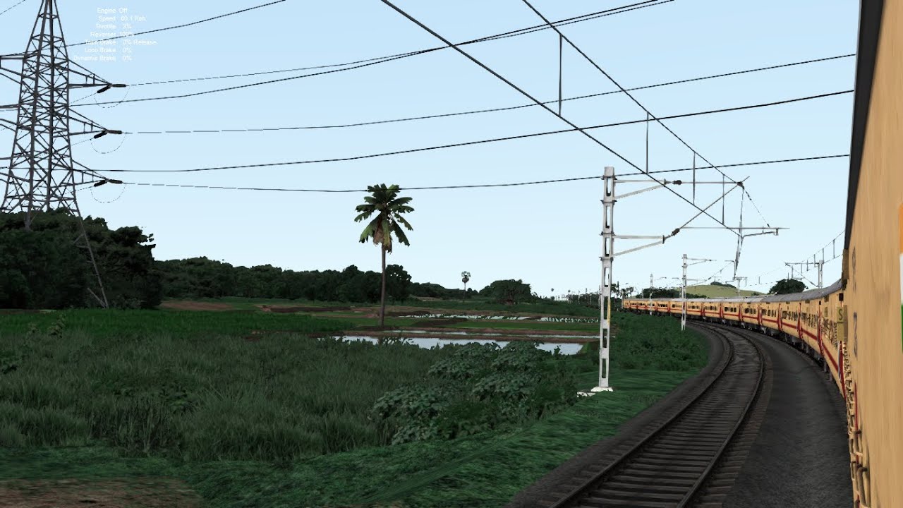 Early Morning Entry Telangana SF Express | SCR | Train Simulator - YouTube