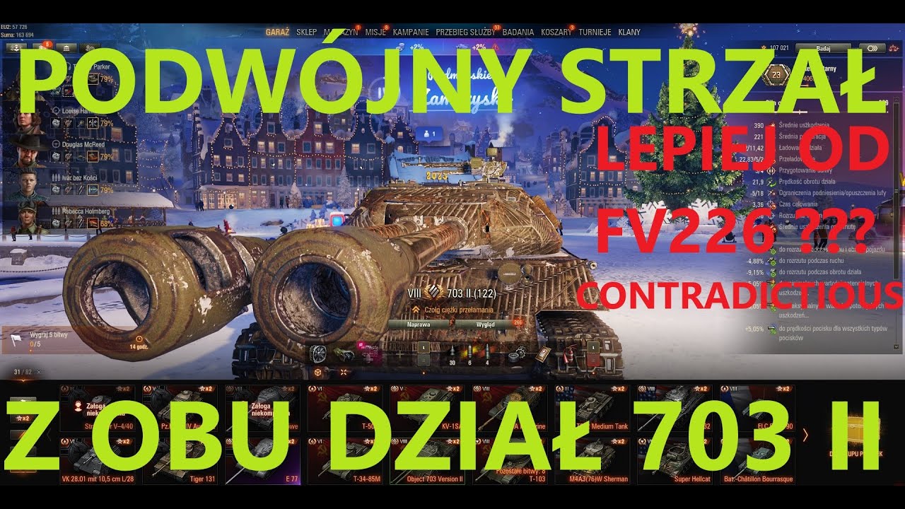 703 II VS FV226 CONTRADICTIOUS OGIEŃ Z 2 LUF WOT World of Tanks - YouTube