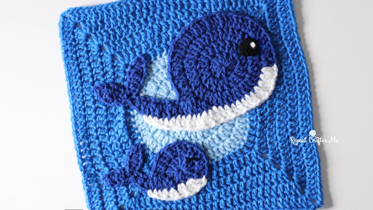 Crochet Whale - Under the Sea CAL Square 7 - YouTube
