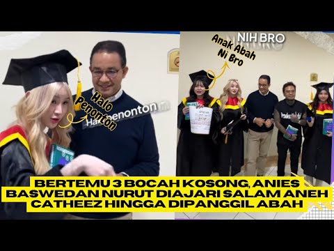 Bertemu 3 Bocah Kosong, Anies Baswedan Nurut Diajari Salam Aneh Catheez hingga Dipanggil Abah