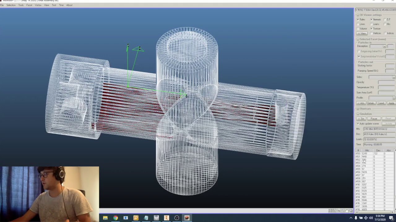 MolFlow base pressure simulations of ultra high vacuum systems. - YouTube