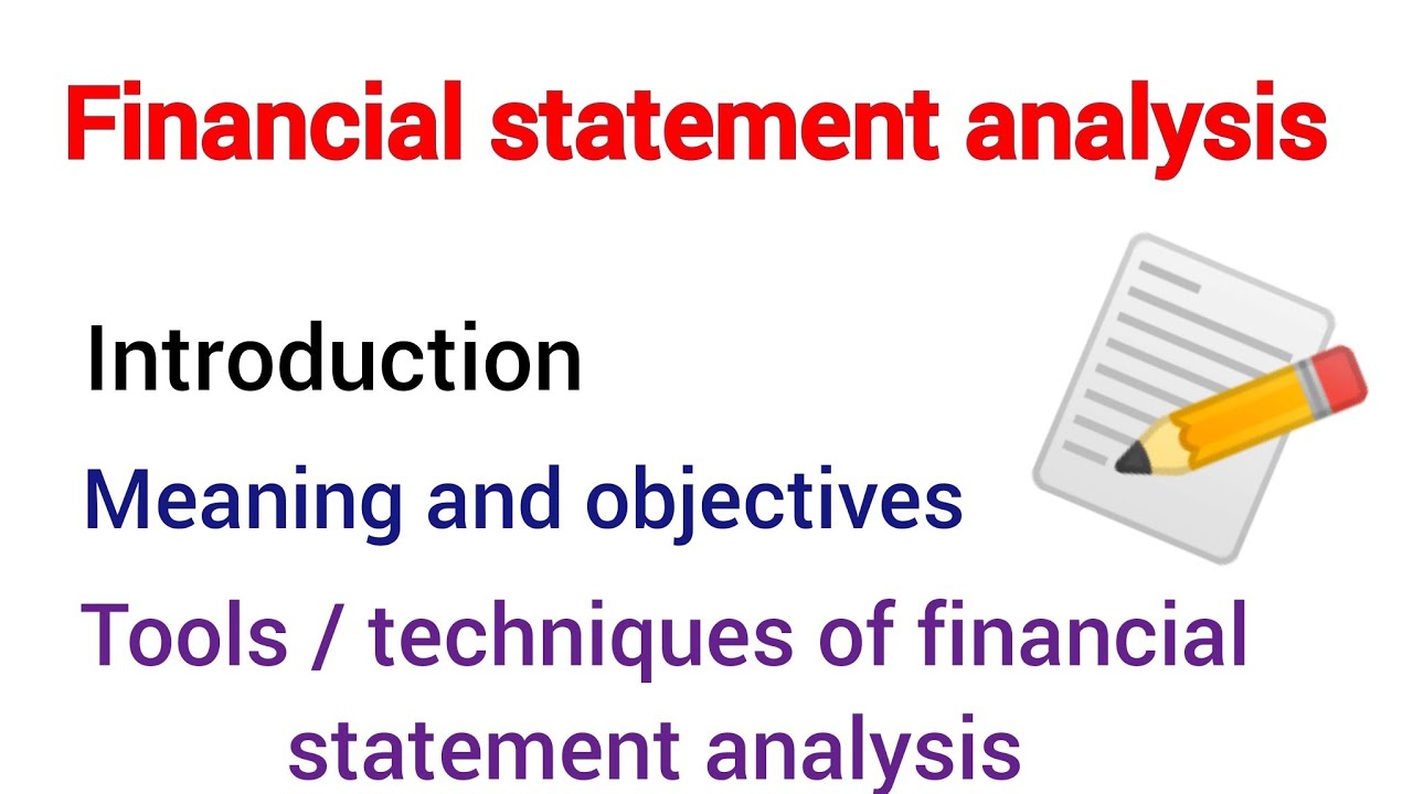 analysis of financial statement introduction class 1 - YouTube