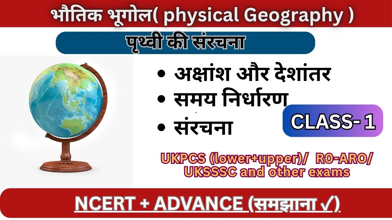 भौतिक भूगोल (physical Geography)| CLASS -1|संरचना अक्षांश देशांतर|UPSC ...