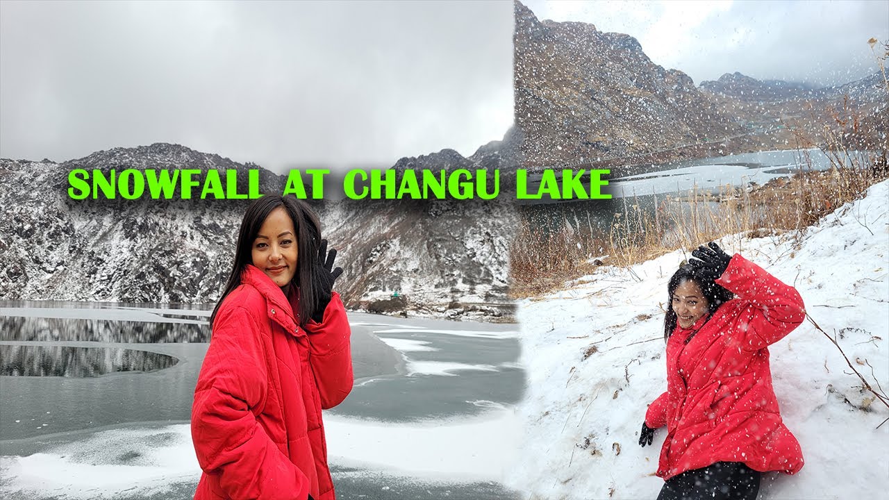 Snowfall At Changu Lake Sikkim Gangtok 😍 | Gangtok To Changu Lake - YouTube