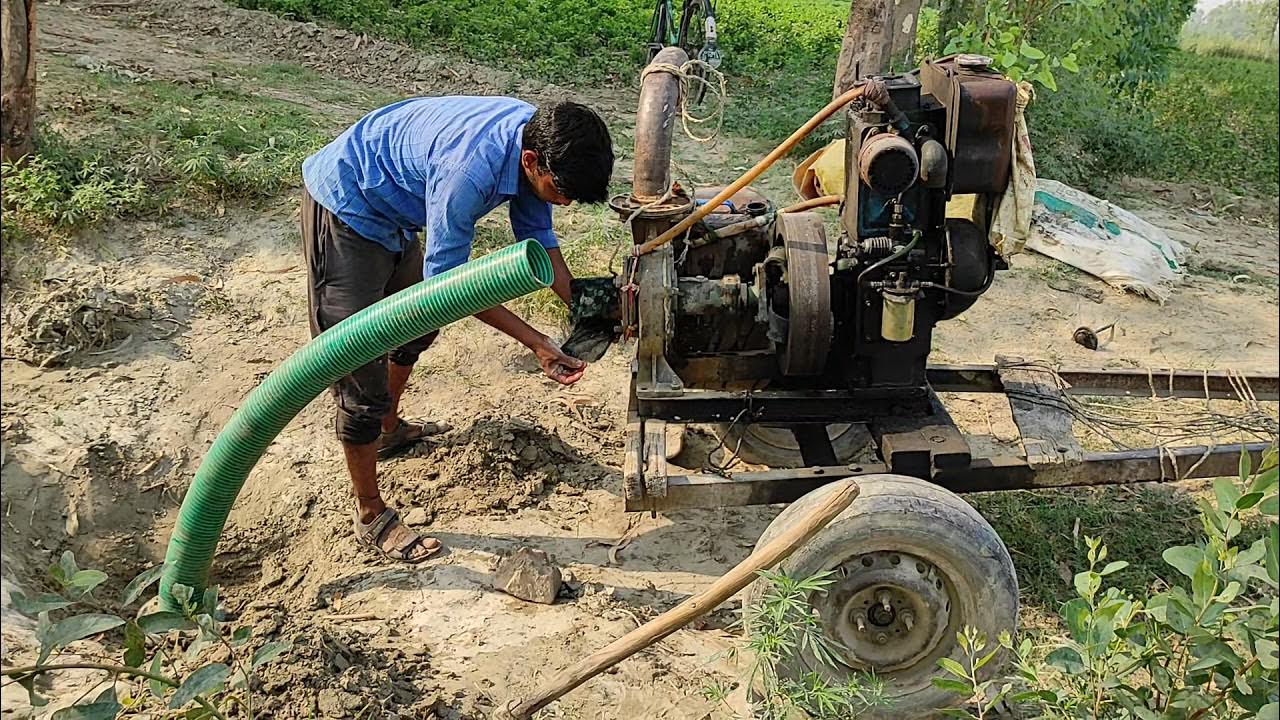 Setup for Pani Wala Engine Pump Machine ll 8hp Diesel Engine WaterPump Set ll how to setup Pani ...
