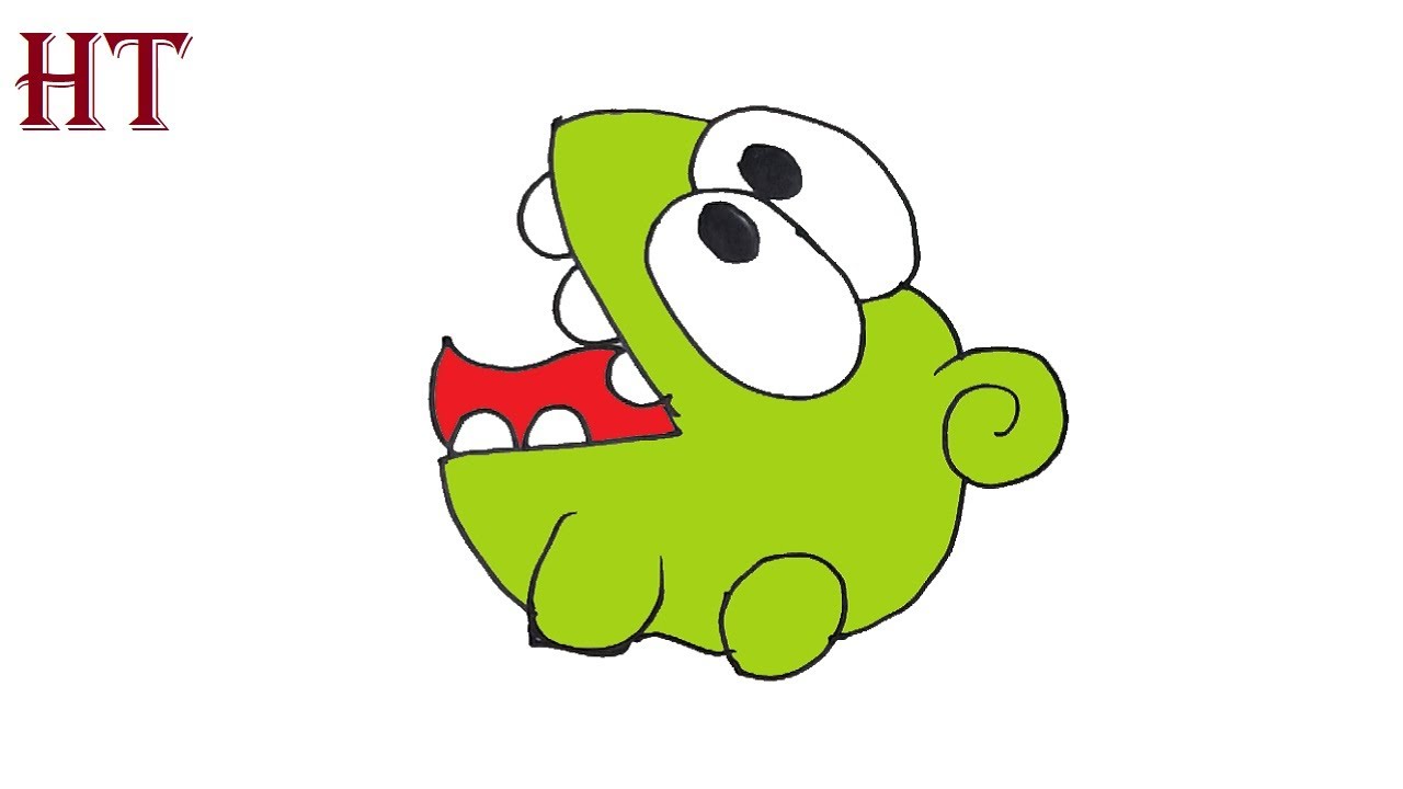 How to Draw Om Nom easy Step by Step - YouTube